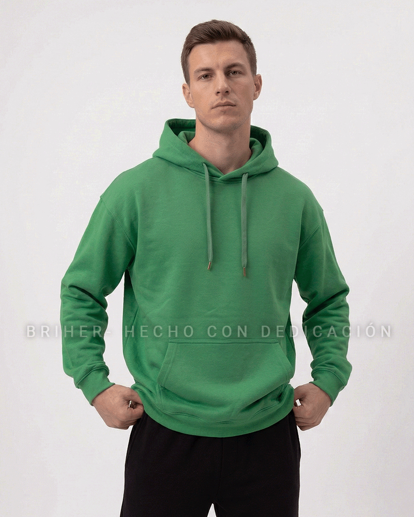 Buzo Con Capucha de Frisa Calce Oversize - BRIHER - MAYORISTA